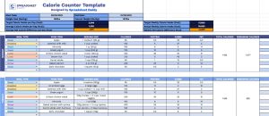 Free☝️ Calorie Tracker Spreadsheet Template (Google Sheets, Excel ...
