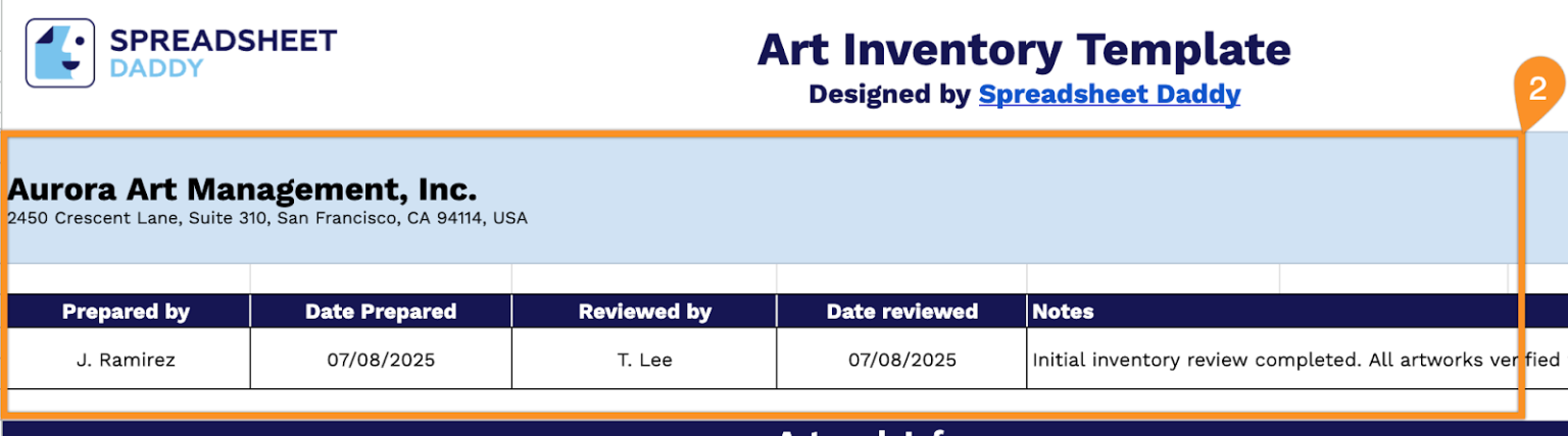 Free☝️ Art Inventory Spreadsheet Template (Google Sheets, Excel, & PDF ...