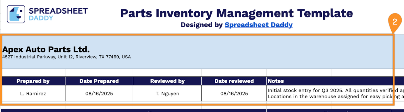 Free☝️ Parts Inventory Spreadsheet Template (Google Sheets, Excel ...