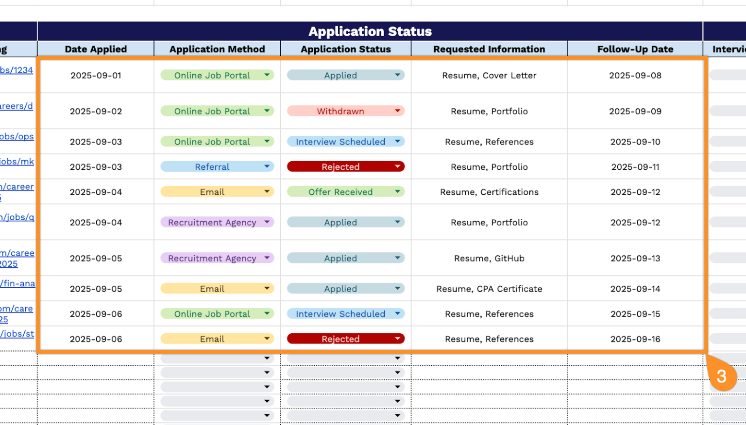 8☝️ Best Free Job Application Spreadsheet Templates (Google Sheets ...