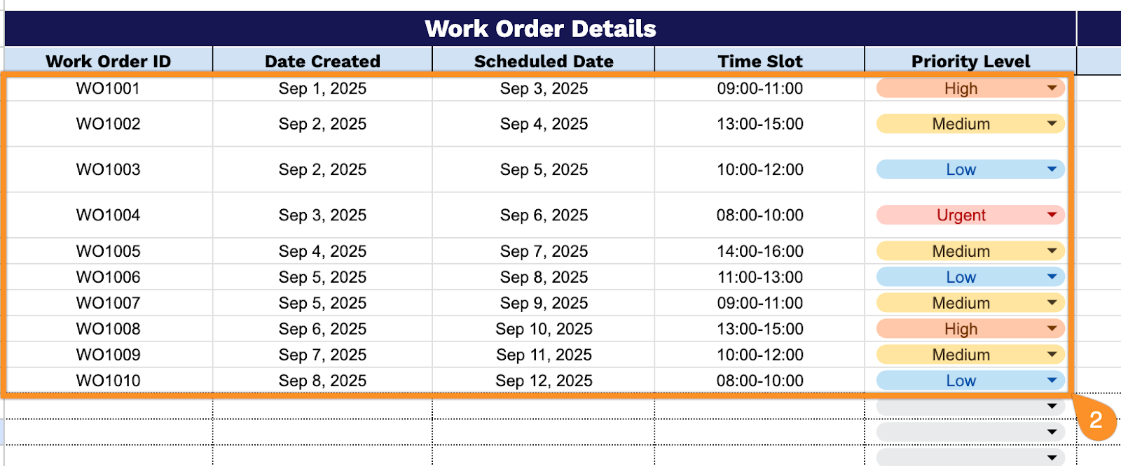 Free☝️ Work Order Tracking Spreadsheet Template (Google Sheets, Excel, & PDF Downloads)