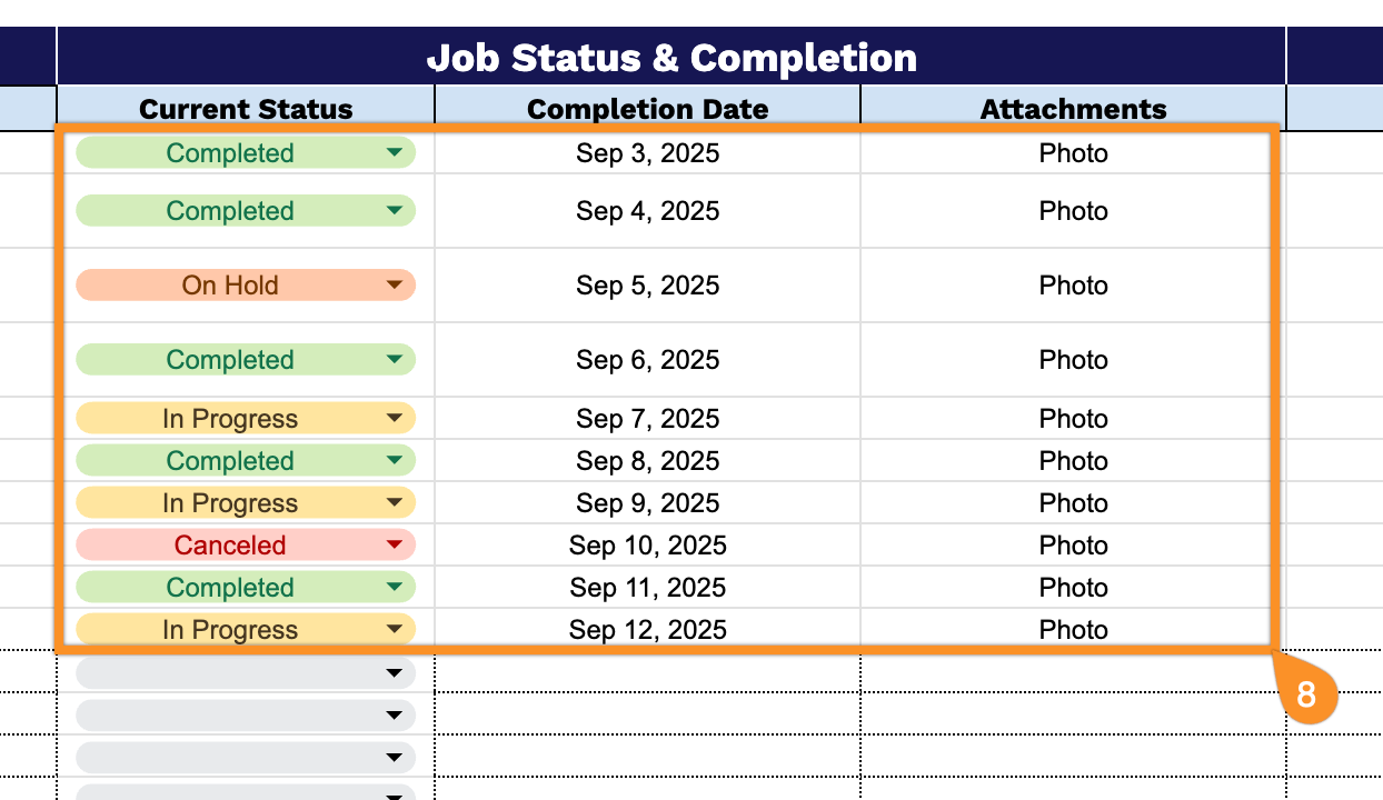 Free☝️ Work Order Tracking Spreadsheet Template (Google Sheets, Excel ...