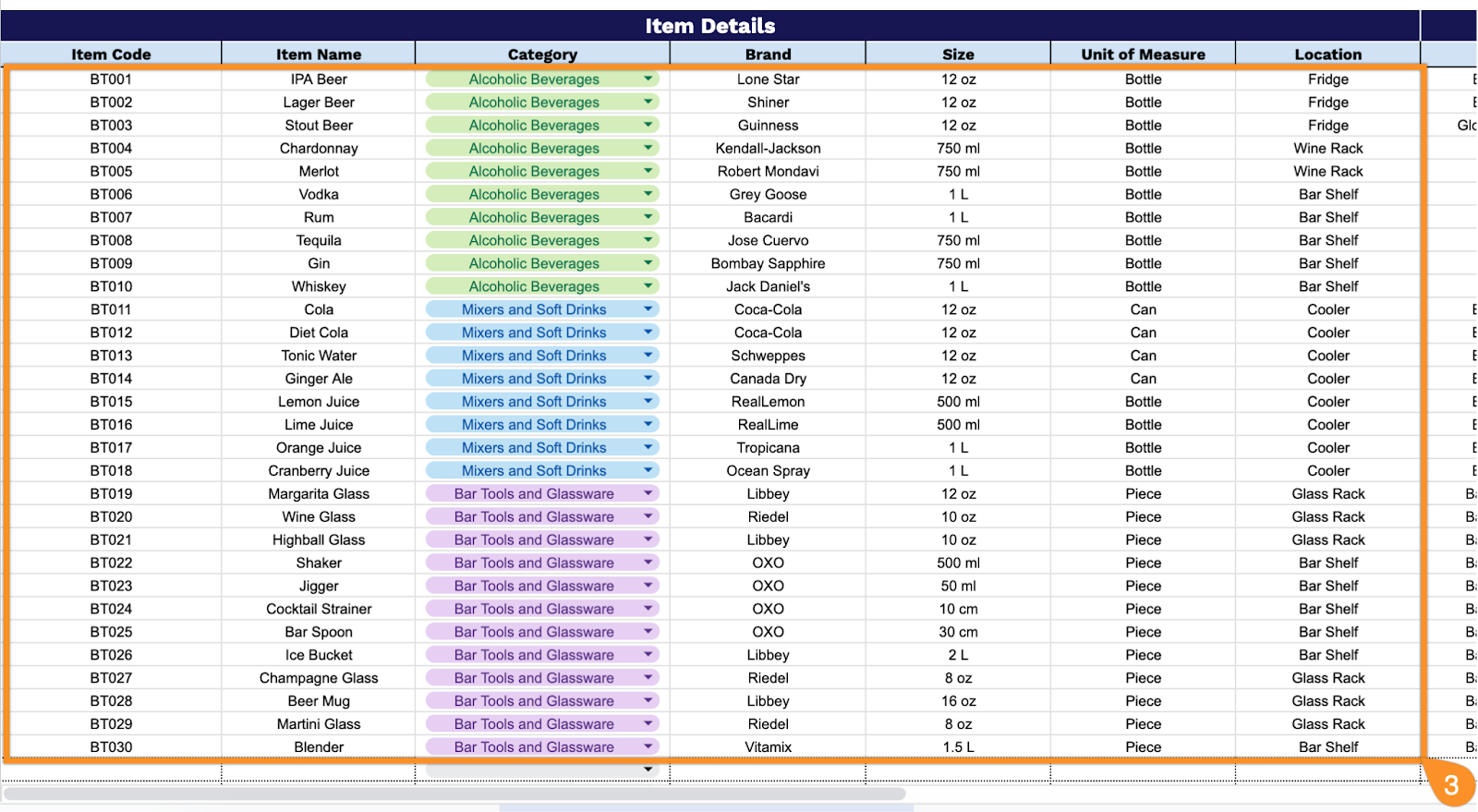 Free☝️ Bar Inventory Spreadsheet Template (Google Sheets, Excel, & PDF ...