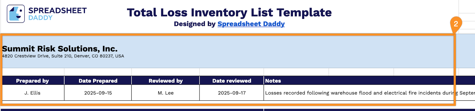 Free☝️ Total Loss Inventory List Spreadsheet Template (Google Sheets, Excel, & PDF Downloads)
