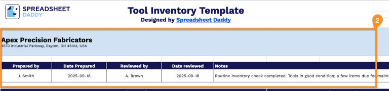 Free☝️ Tool Inventory Spreadsheet Template (Google Sheets, Excel, & PDF Downloads)