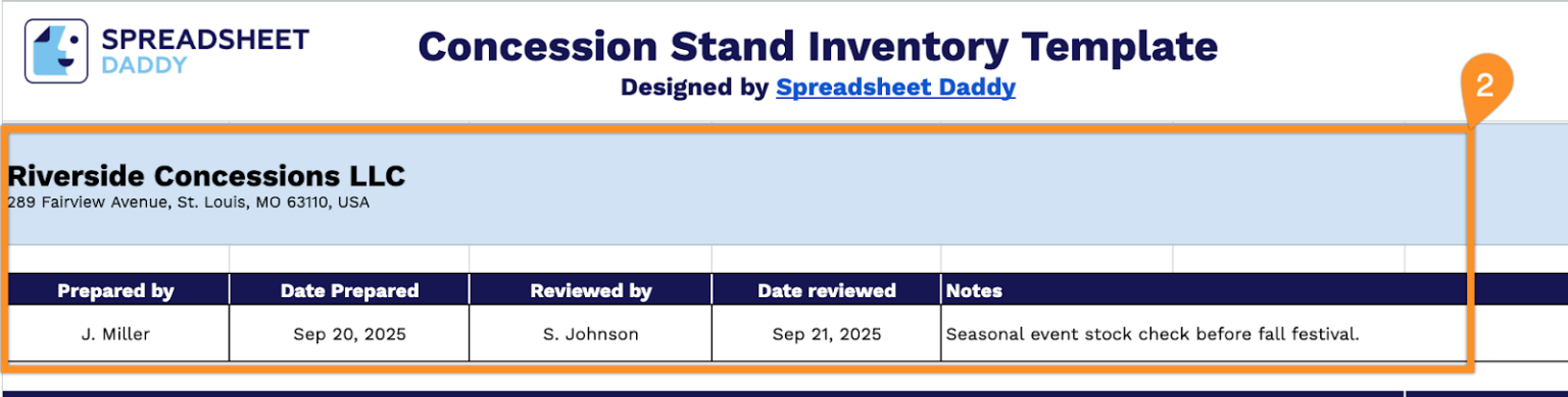 Free☝️ Concession Stand Inventory Spreadsheet Template (Google Sheets ...