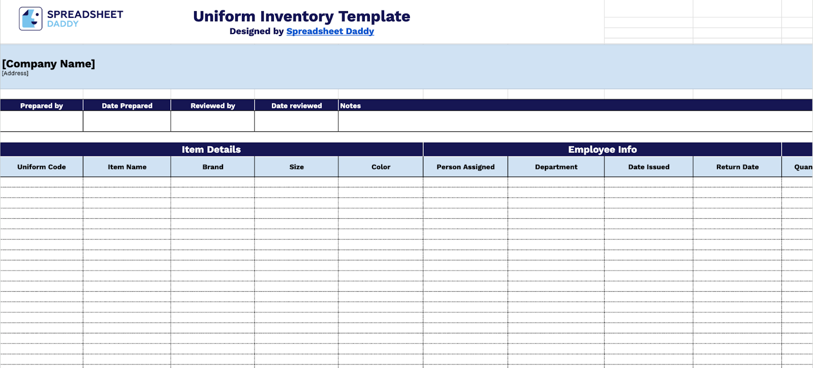 Free☝️ Uniform Inventory Spreadsheet Template (Google Sheets, Excel ...