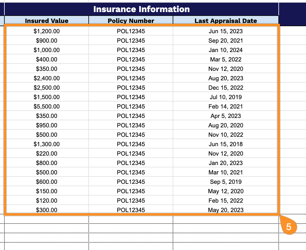 Free☝️ Home Inventory Spreadsheet Template (Google Sheets, Excel, & PDF ...