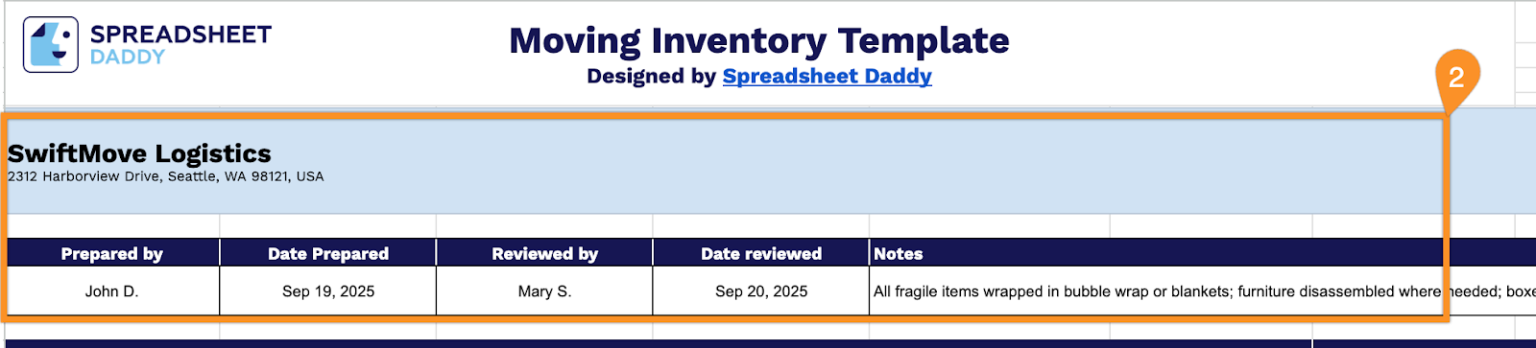 Free☝️ Moving Inventory Spreadsheet Template (Google Sheets, Excel ...