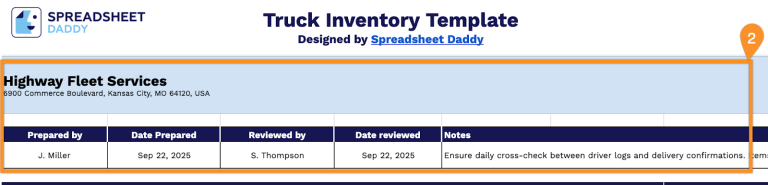 Free☝️ Truck Inventory Spreadsheet Template (Google Sheets, Excel ...