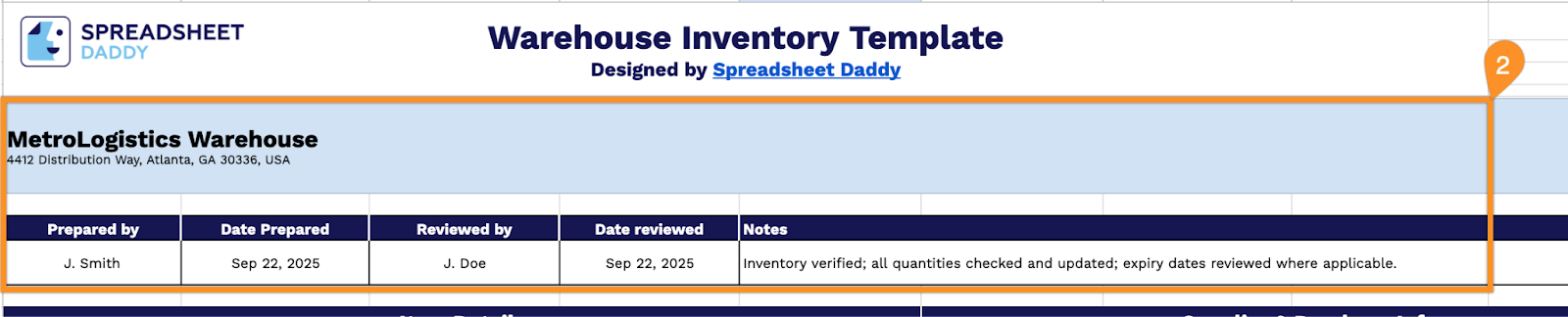Free☝️ Warehouse Inventory Spreadsheet Template (Google Sheets, Excel ...