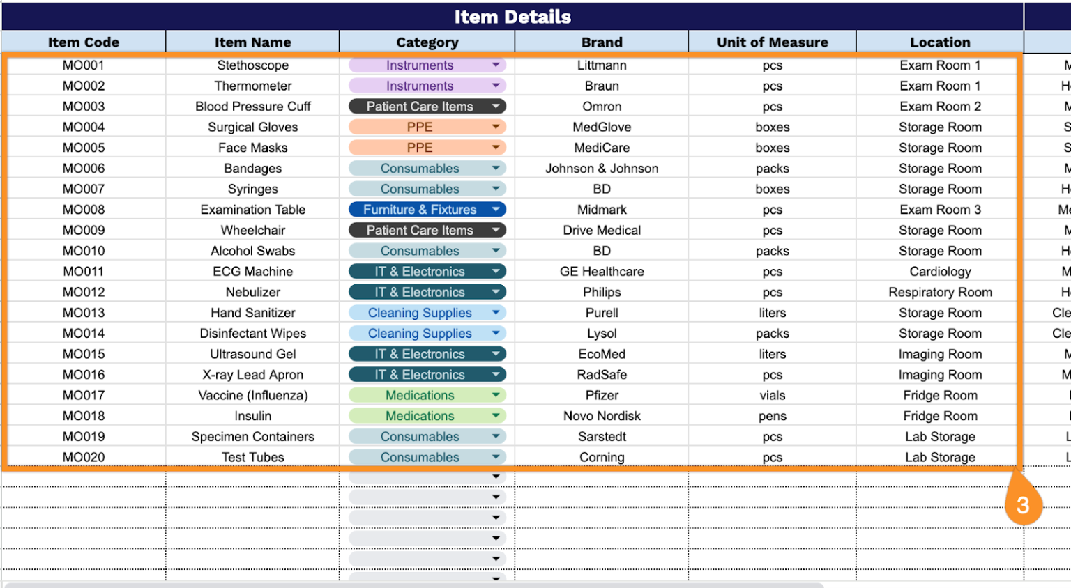 Free☝️ Medical Office Inventory Spreadsheet Template (Google Sheets ...