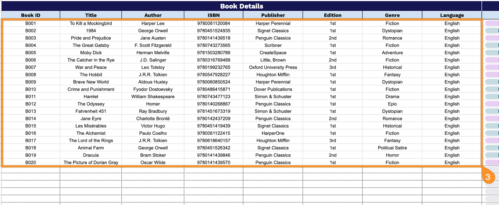 Free☝️ Book Inventory Spreadsheet Template (Google Sheets, Excel, & PDF ...