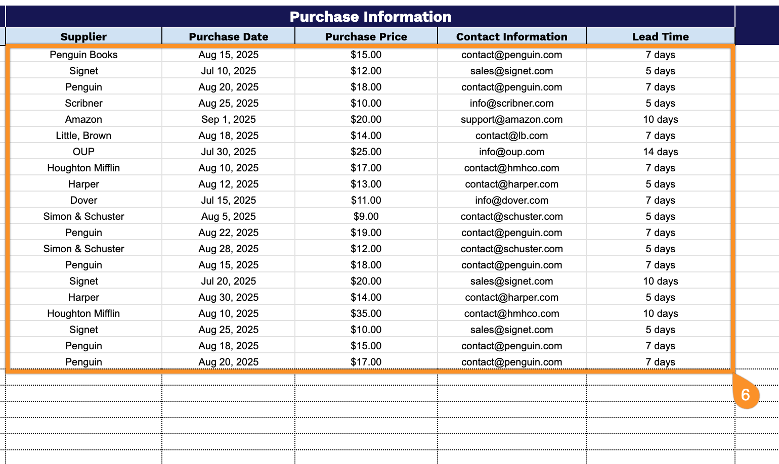 Free☝️ Book Inventory Spreadsheet Template (Google Sheets, Excel, & PDF ...