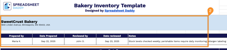 Free☝️ Bakery Inventory Spreadsheet Template (Google Sheets, Excel ...