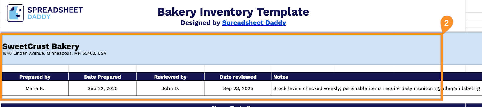Free☝️ Bakery Inventory Spreadsheet Template (Google Sheets, Excel ...