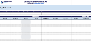 Free☝️ Bakery Inventory Spreadsheet Template (Google Sheets, Excel ...