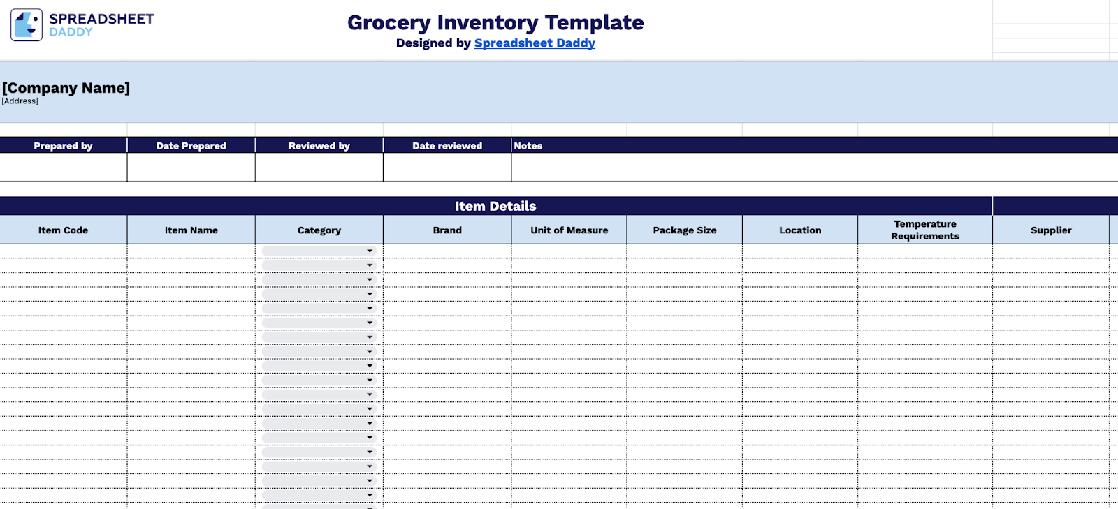 Free☝️ Grocery Inventory Spreadsheet Template (Google Sheets, Excel ...