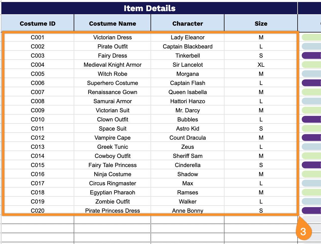 Free☝️ Costume Inventory Spreadsheet Template (Google Sheets, Excel ...