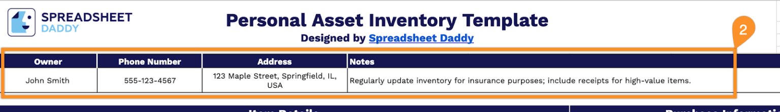 Free☝️ Personal Asset Inventory Spreadsheet Template (Google Sheets ...