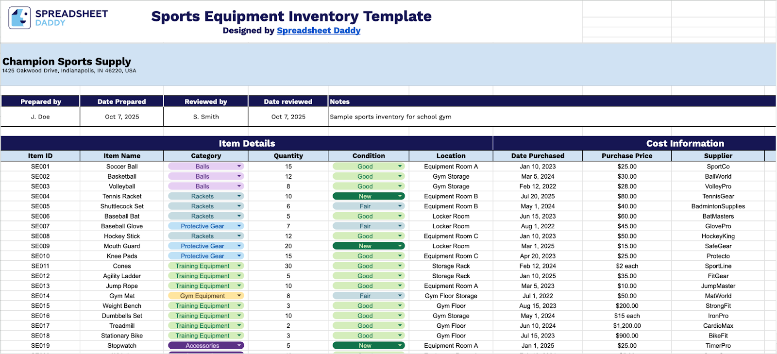 Free☝️ Fire Truck Inventory Spreadsheet Template (Google Sheets, Excel ...