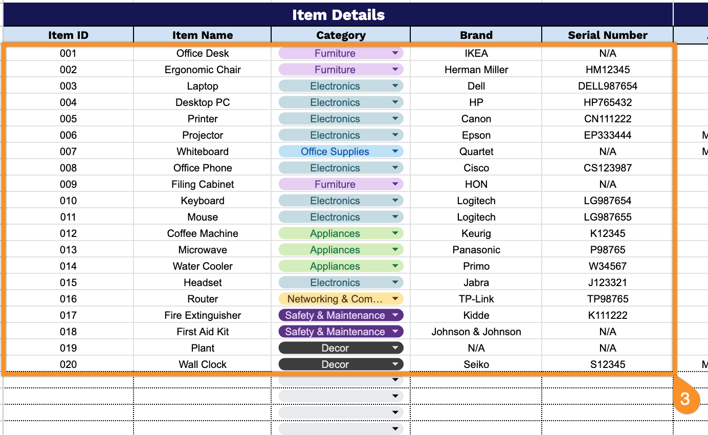 Free☝️ Office Inventory Spreadsheet Template (Google Sheets, Excel, & PDF Downloads)