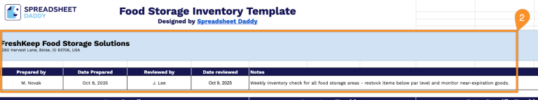 Free☝️ Food Storage Inventory Spreadsheet Template (Google Sheets ...