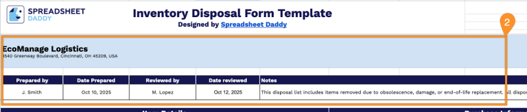 Free☝️ Inventory Disposal Form Spreadsheet Template (Google Sheets ...