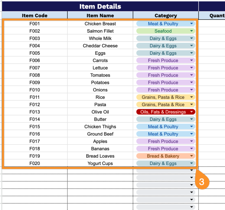Free☝️ Food Inventory Spreadsheet Template (Google Sheets, Excel, & PDF ...