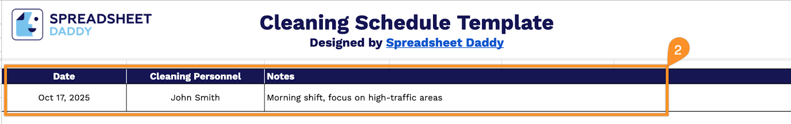 Free☝️ Cleaning Schedule Spreadsheet Template (Google Sheets, Excel ...