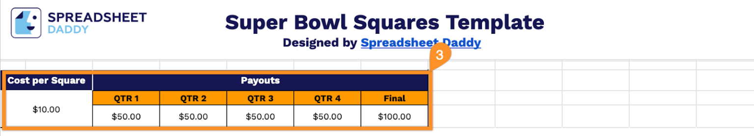 Free☝️ Super Bowl Squares Spreadsheet Template (Google Sheets, Excel ...
