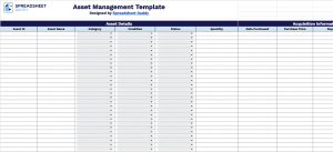 Free☝️ Asset Management Spreadsheet Template (Google Sheets, Excel ...