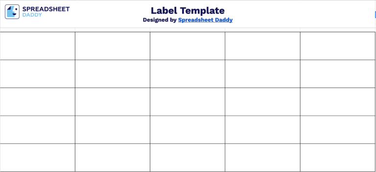 Free☝️ Label Spreadsheet Template (Google Sheets, Excel, & PDF Downloads)