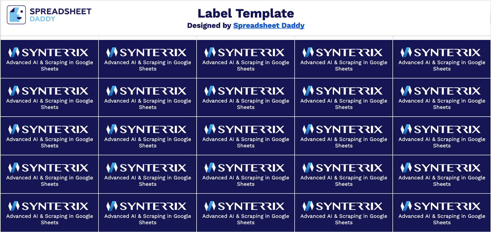 Free☝️ Label Spreadsheet Template (Google Sheets, Excel, & PDF Downloads)