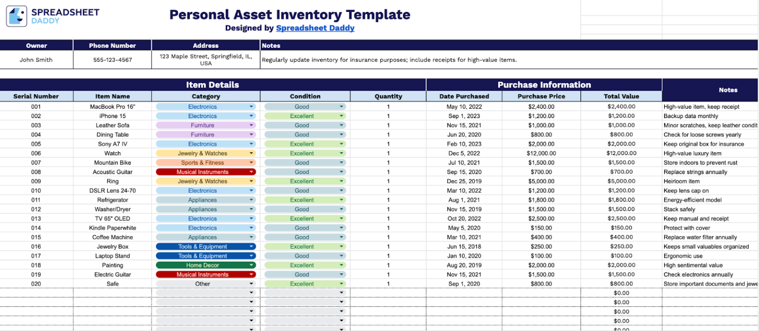 68☝️ Free Inventory Templates in 2025 (Google Sheets, Excel, & PDF ...