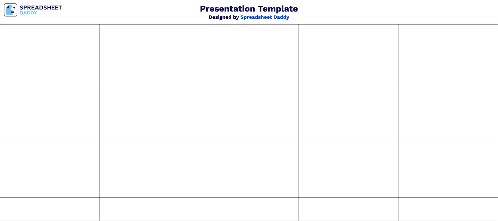 Free☝️ Presentation Spreadsheet Template (Google Sheets, Excel, & PDF ...