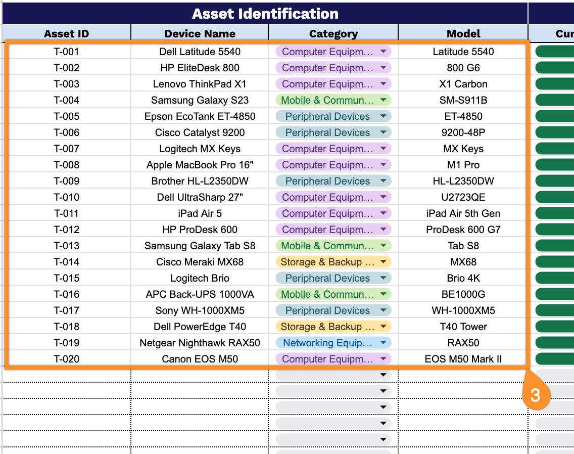 Free☝️ Technology Inventory Spreadsheet Template (Google Sheets, Excel ...