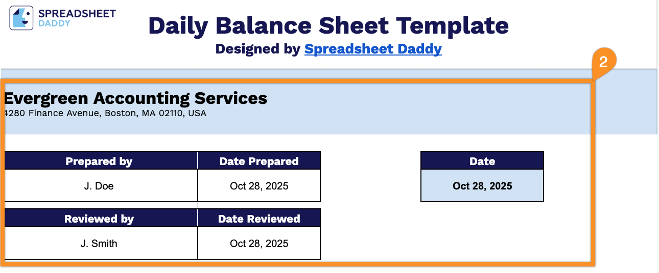 Free☝️ Daily Balance Sheet Spreadsheet Template (Google Sheets, Excel ...
