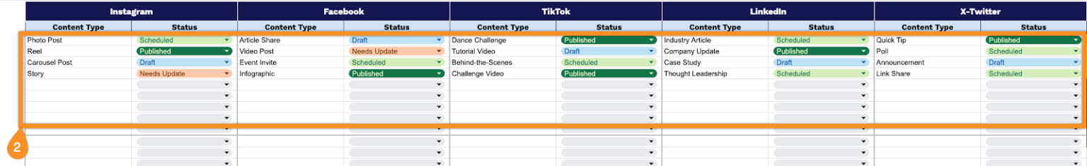 Free☝️ Social Media Calendar Template (Google Sheets, Excel, & PDF ...