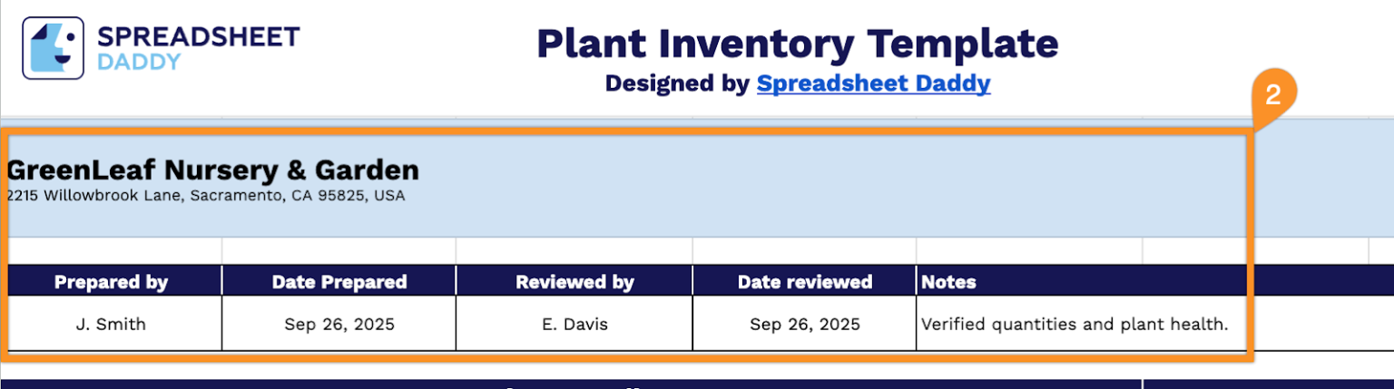 Free☝️ Plant Inventory Spreadsheet Template (Google Sheets, Excel ...