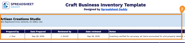 Free☝️ Craft Business Inventory Spreadsheet Template (Google Sheets ...
