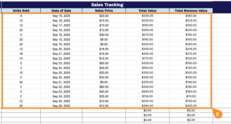 Free☝️ Craft Business Inventory Spreadsheet Template (Google Sheets ...