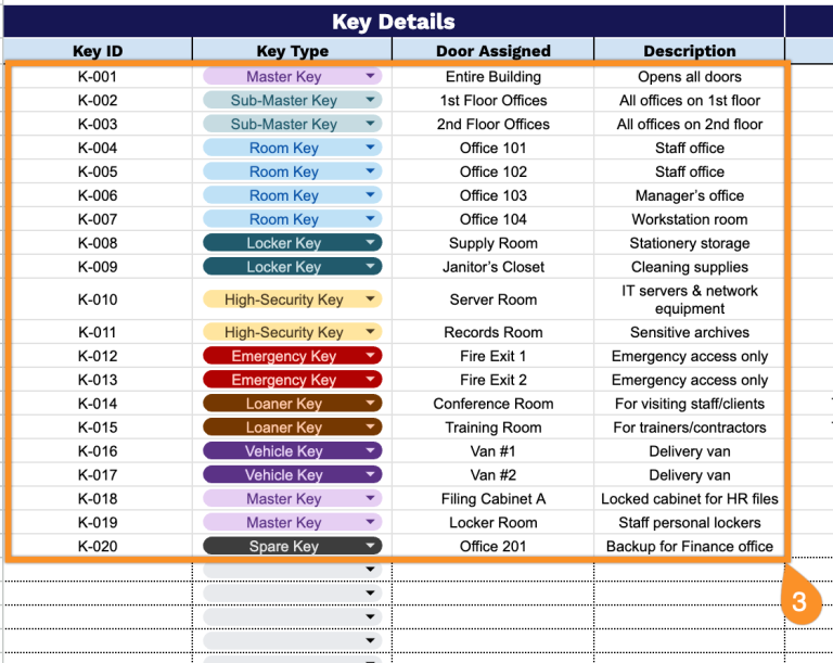 Free☝️ Key Inventory Spreadsheet Template (Google Sheets, Excel, & PDF ...