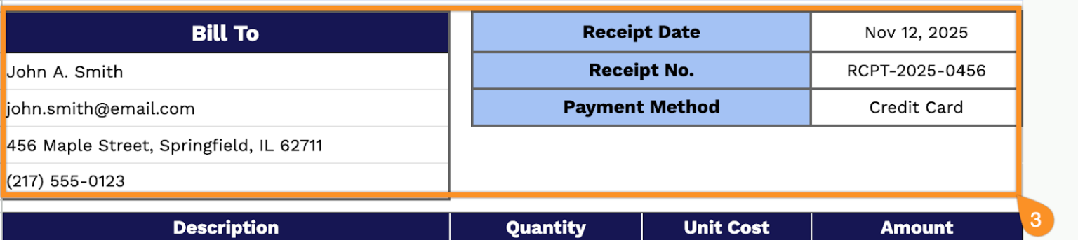 Free☝️ College Tuition Receipt Template (Google Sheets, Excel, Word ...