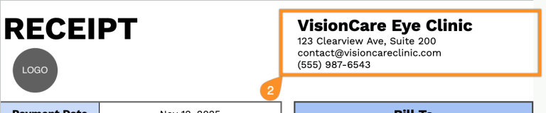 Free☝️ Eye Doctor Receipt Template (Google Sheets, Excel, Word, Google ...