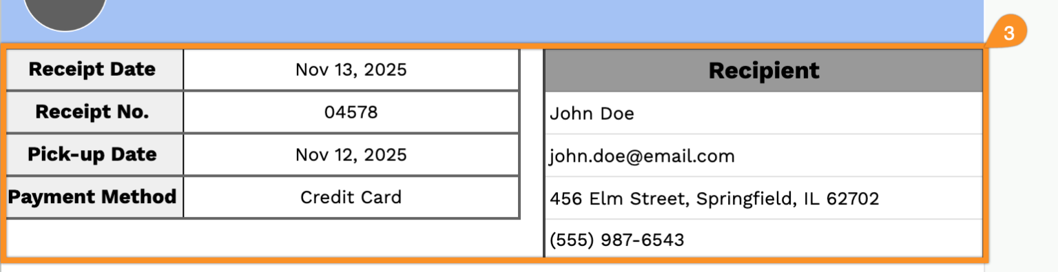 Free☝️ Pick Up Receipt Template (Google Sheets, Excel, Word, Google Docs, & PDF Downloads)