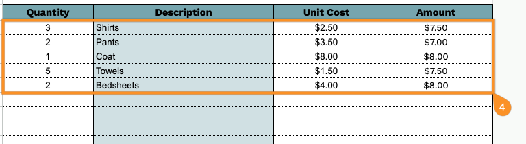 Free☝️ Laundry Receipt Template (Google Sheets, Excel, Word, Google ...