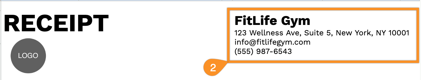 Free☝️ Gym Receipt Template (Google Sheets, Excel, Word, Google Docs ...