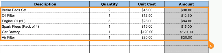 Free☝️ Parts Receipt Template (Google Sheets, Excel, Word, Google Docs ...