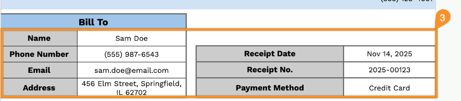 Free☝️ Parts Receipt Template (Google Sheets, Excel, Word, Google Docs ...